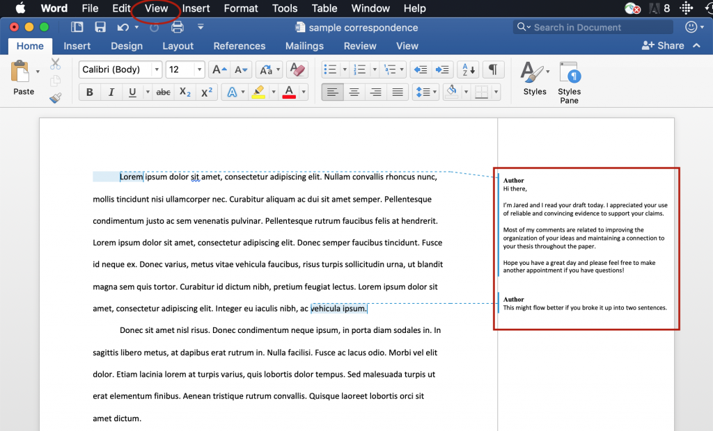 Online Correspondence Appointments - Writing Center